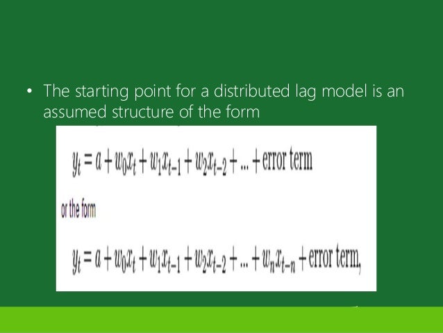 Distributed lag model