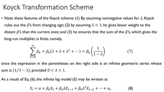Distributed lag model koyck | PPTX