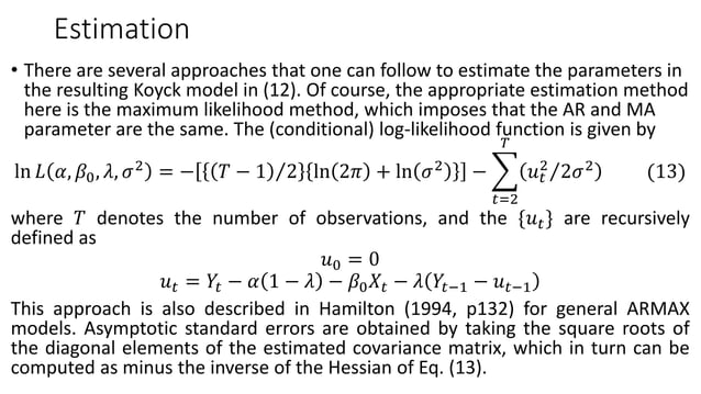 Distributed lag model koyck | PPTX | Business Banking & Finance | Business
