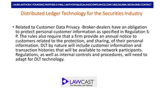 Distributed Ledger Technology for the Securities Industry | PPTX ...