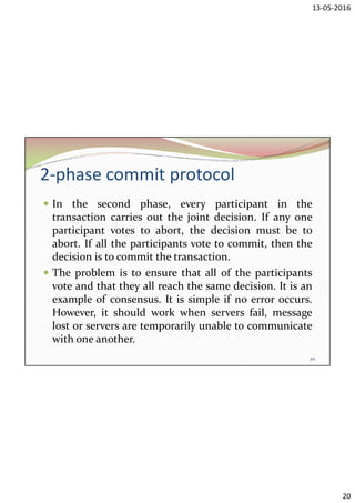 Management of Distributed Transactions | PDF