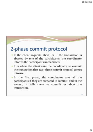 Management of Distributed Transactions | PDF