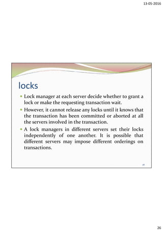 Management of Distributed Transactions | PDF