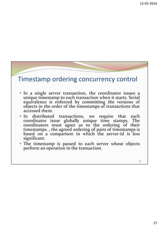 Management of Distributed Transactions | PDF