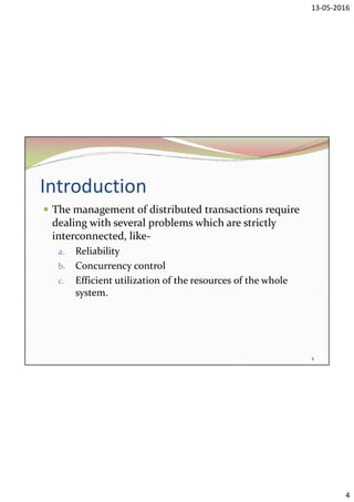 Management of Distributed Transactions | PDF