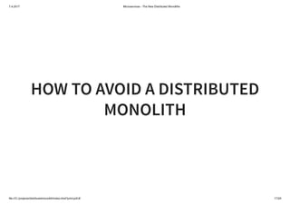 Distributedmonolith | PPT