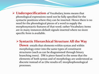 Distributed morphology. | PPTX
