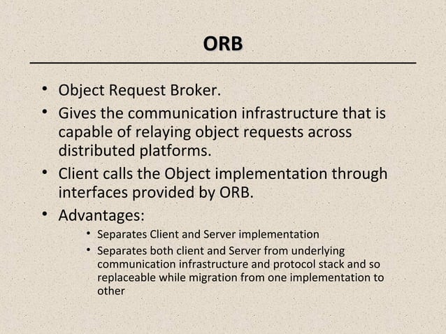 Distributed Objects And Components Of Corba Ppt Programming Languages Computing