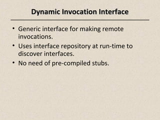 Distributed objects & components of corba | PPT