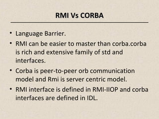 Distributed objects & components of corba | PPT
