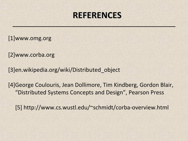 Distributed Objects And Components Of Corba Ppt 