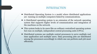 Distributed operating system | PPTX