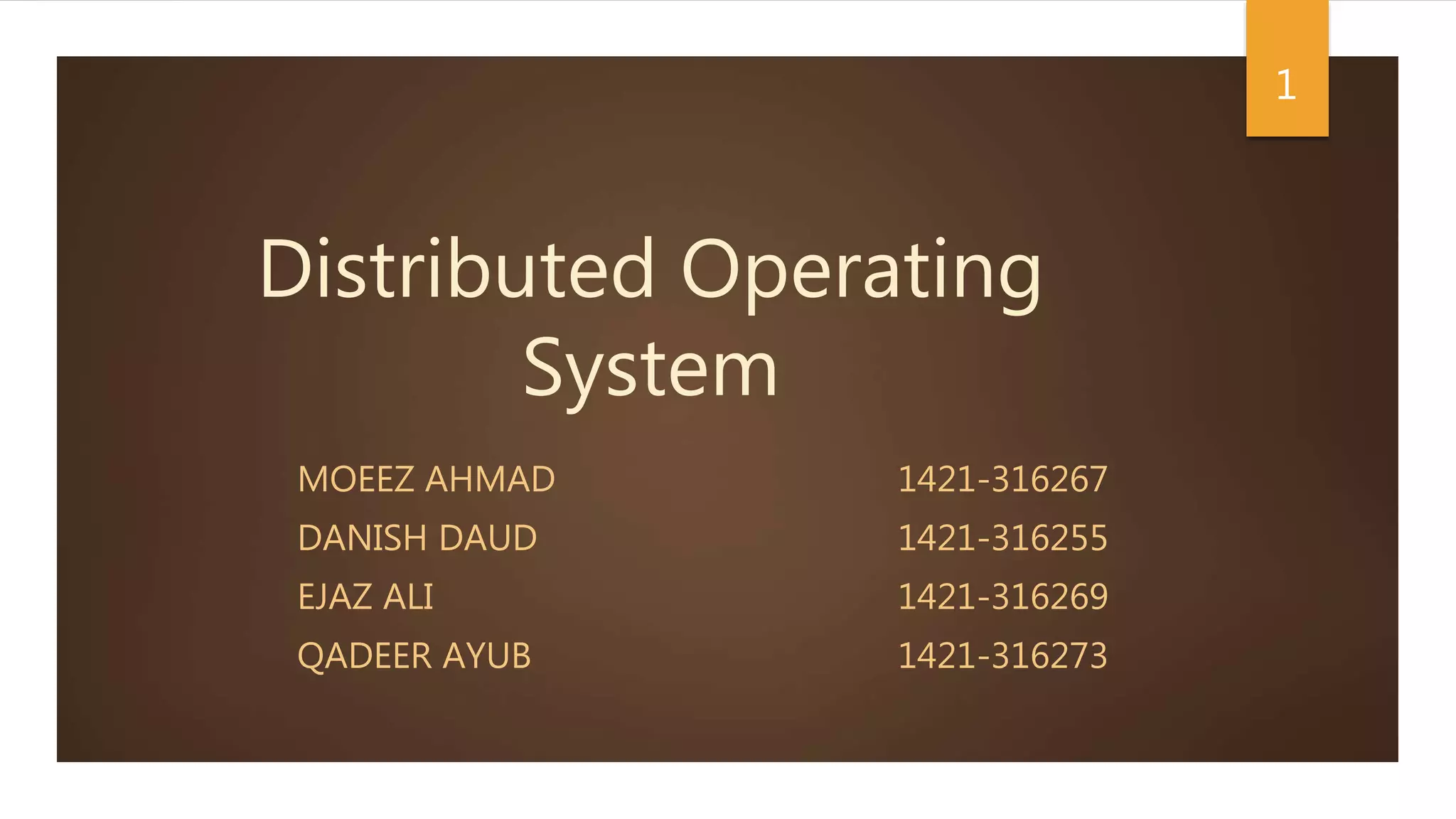 Distributed operating system | PPT