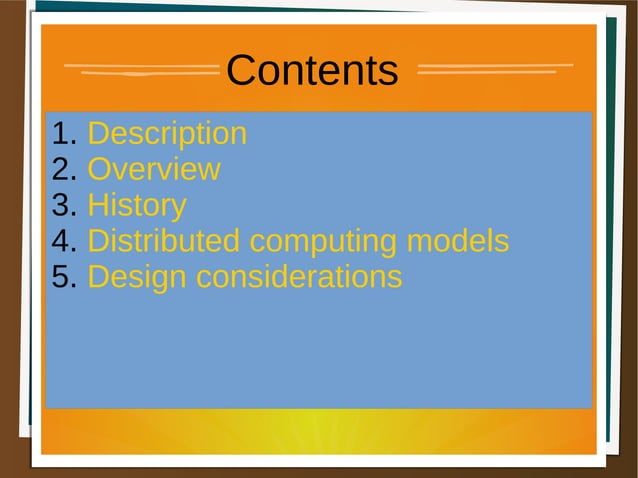 Distributed operating system(os) | ODP