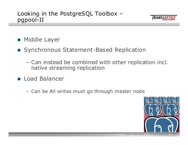 Geographically Distributed Postgresql