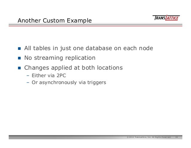 Geographically Distributed Postgresql