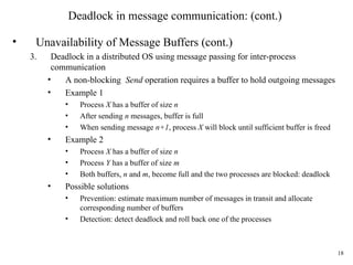 Distributed process management Distributed deadlock.ppt