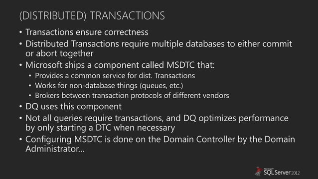 Distributed query deep dive conor cunningham | PPT | Free Download