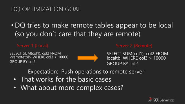 Distributed query deep dive conor cunningham | PPT