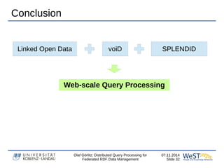 Distributed Query Processing for Federated RDF Data Management | PDF