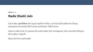 Distributed (Radix) Hash Join presentation | PPTX | Computing | Technology & Computing