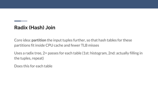 Distributed (Radix) Hash Join presentation | PPT