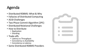 Distributed RDBMS: Challenges, Solutions & Trade-offs | PDF