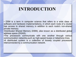 Distributed shared memory shyam soni | ODP