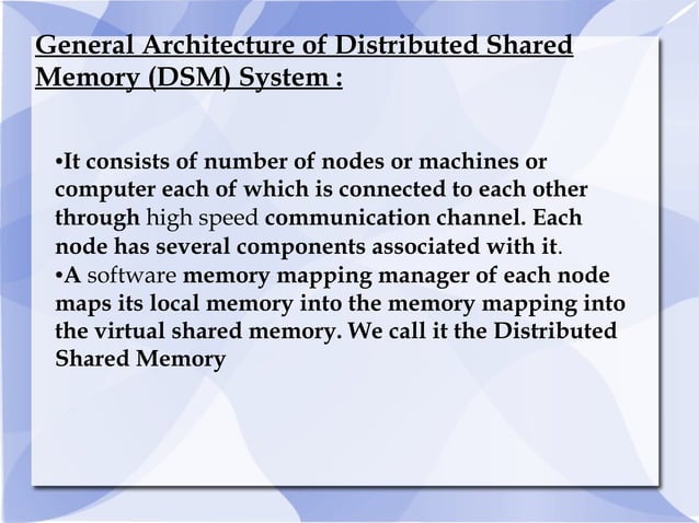 Distributed shared memory shyam soni | PPT