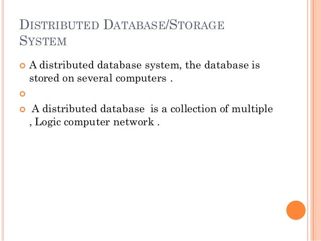 Distributed storage system