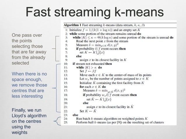 Distributed streaming k means | PDF