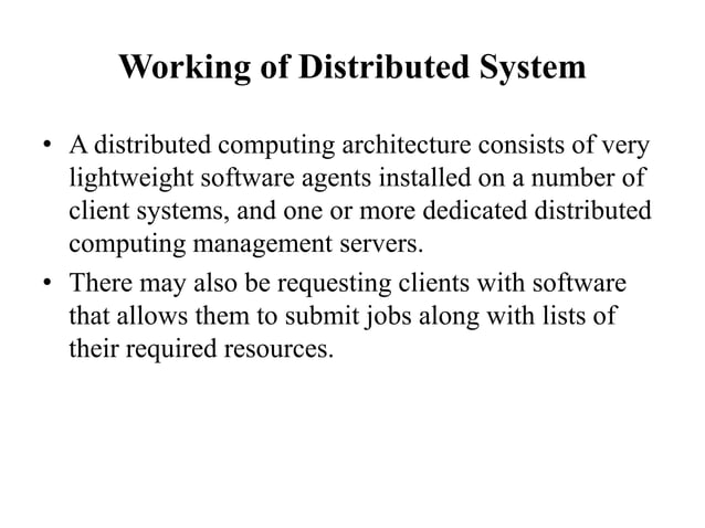 Distributed Computing system | PPTX | Cloud Computing | Internet