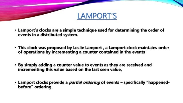 Distributed System Lamports And Vector Algorithm 