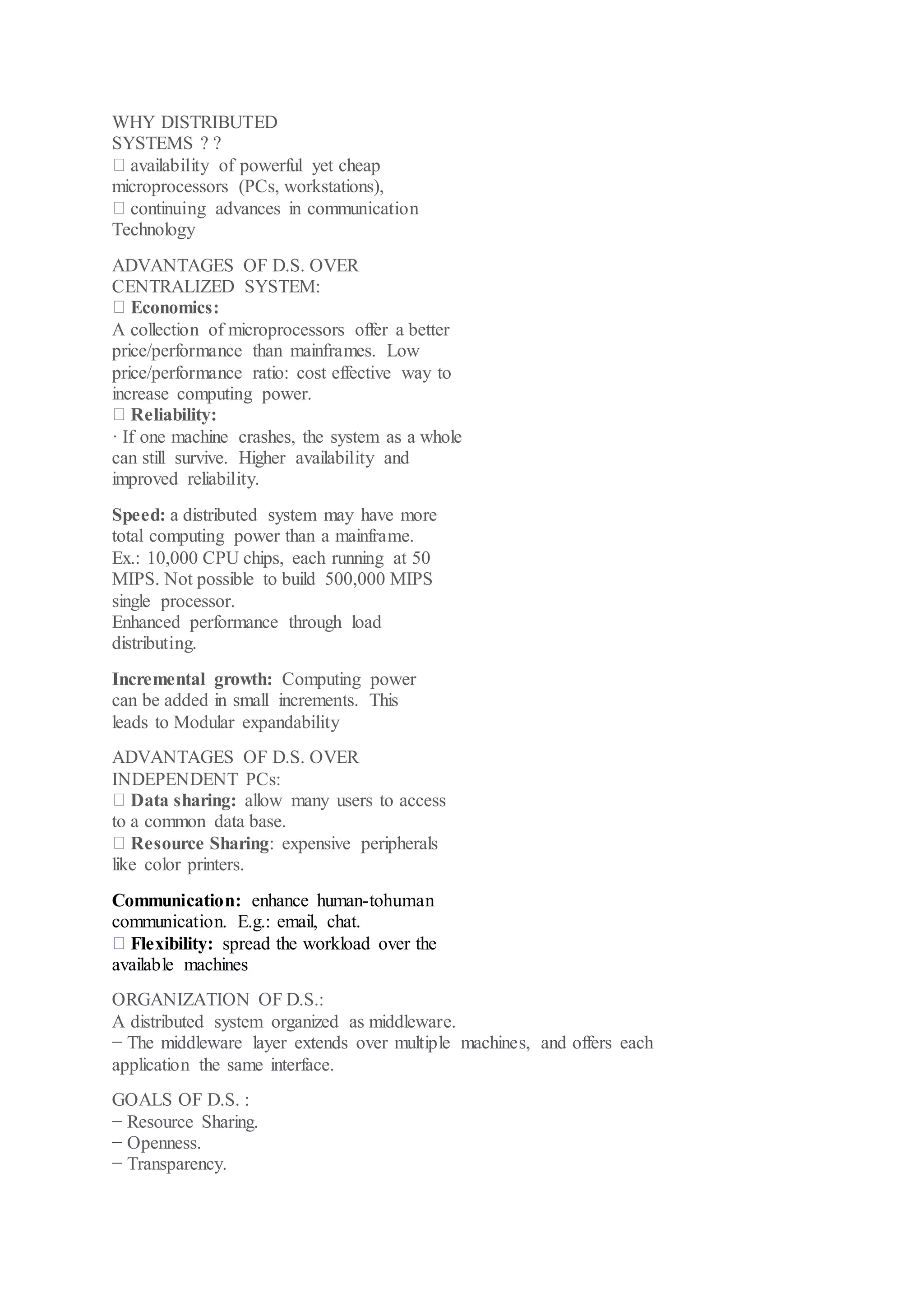 DISTRIBUTED SYSTEM.docx | Computer Networking | Computing