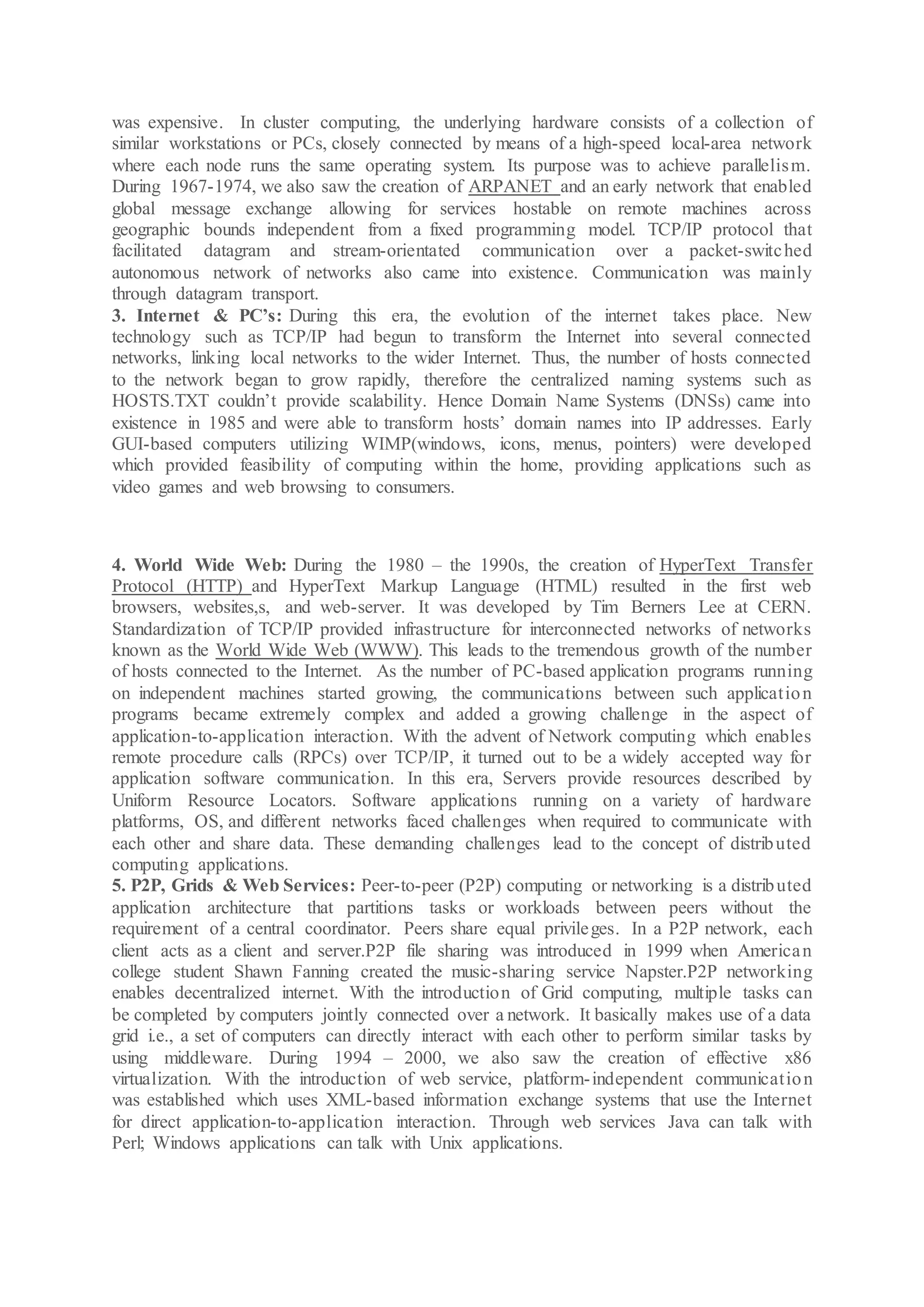 DISTRIBUTED SYSTEM.docx | Computer Networking | Computing