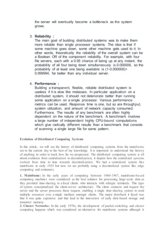DISTRIBUTED SYSTEM.docx | Computer Networking | Computing