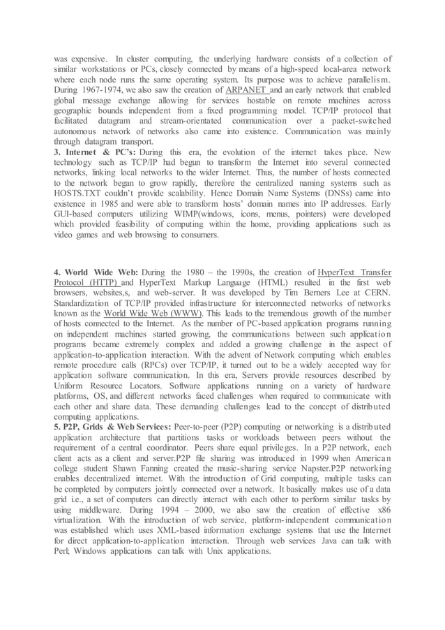 DISTRIBUTED SYSTEM.docx | Computer Networking | Computing