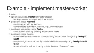 Distributed system coordination by zookeeper and introduction to kazoo python library | PPT