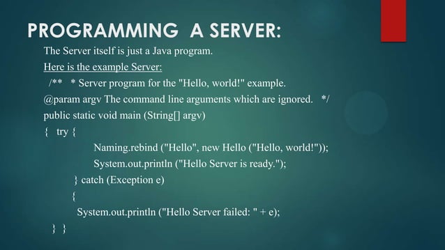 Remote Method Invocation (Java RMI) | PPTX