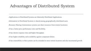 Distributed System Unit 1 Notes by Dr. Nilam Choudhary, SKIT Jaipur | PPTX