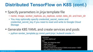 Distributed tensorflow on kubernetes | PPTX