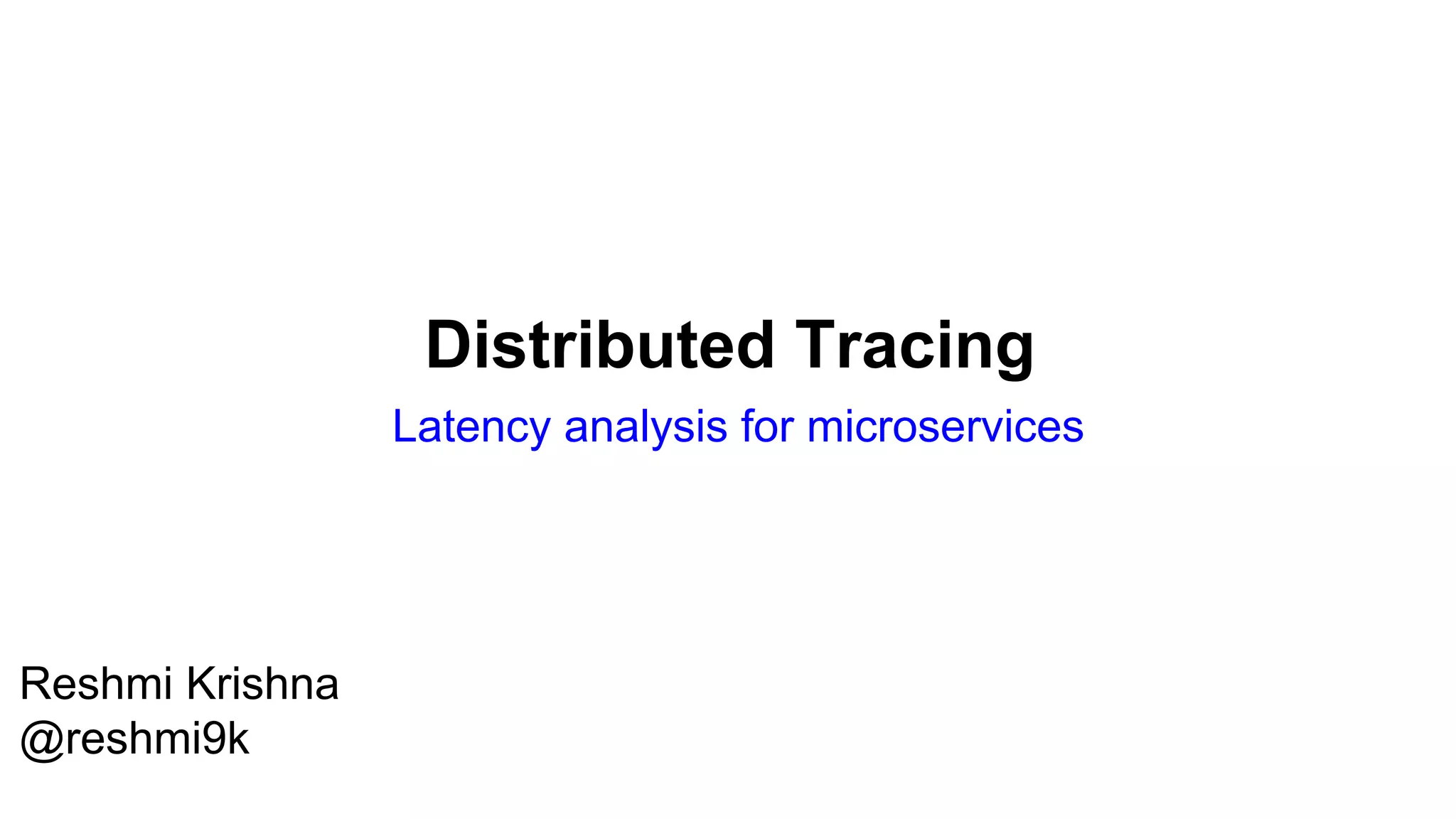 Distributed tracing | PPT