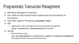 Distributed Transaction Management in Spring & JEE | PPT