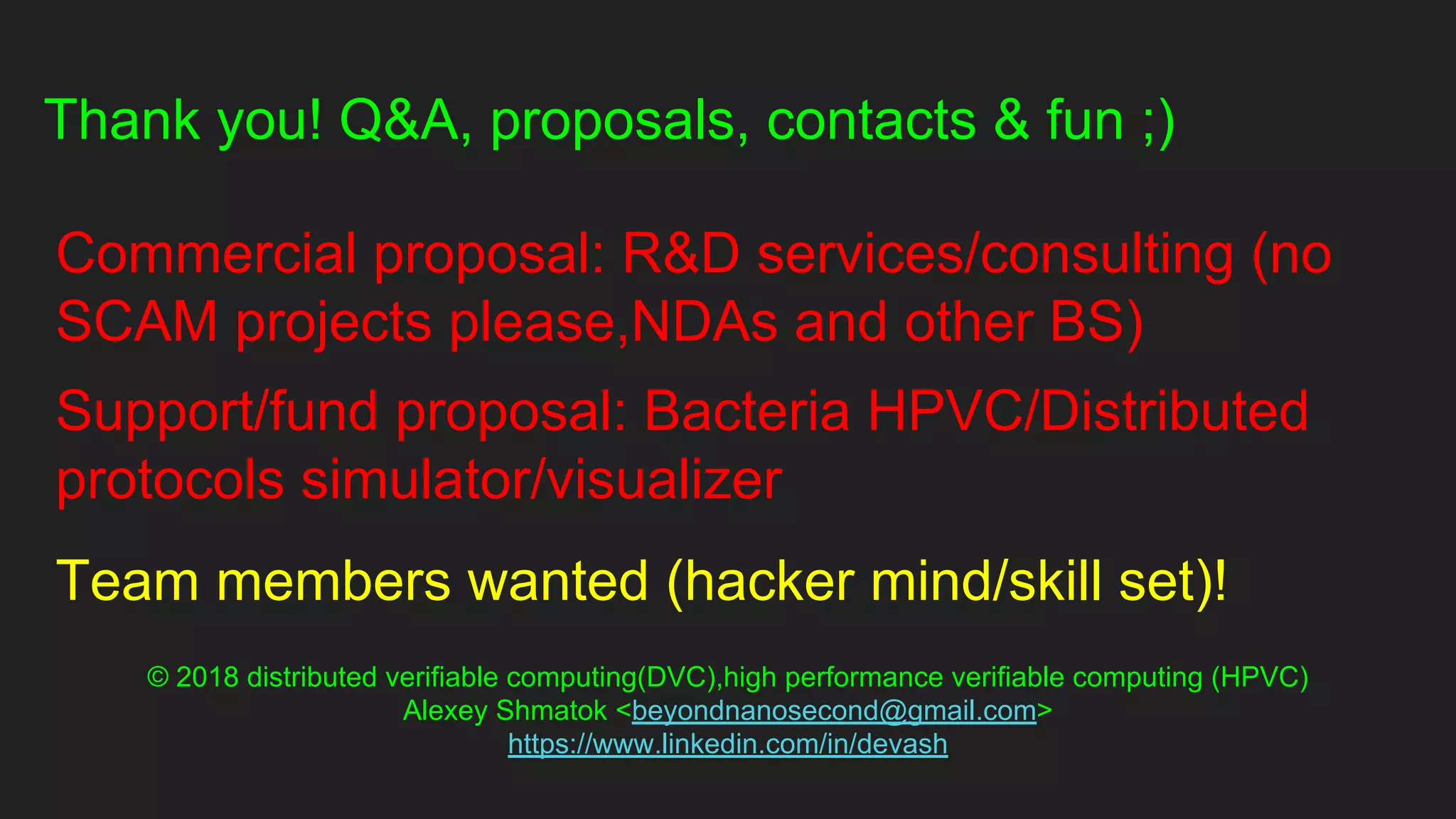 Distributed Verifiable Computing Ppt