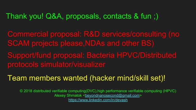 Distributed Verifiable Computing Ppt