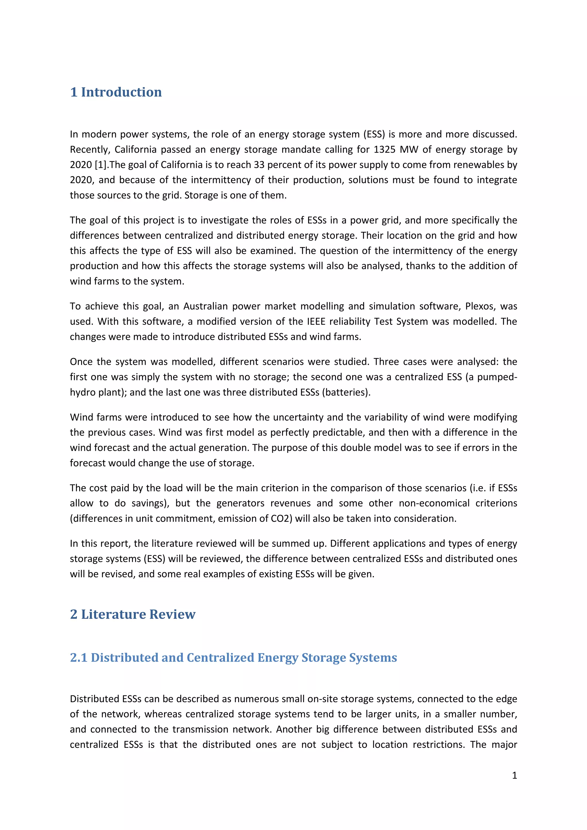 Distributed vs. centralized energy storage for power system ...