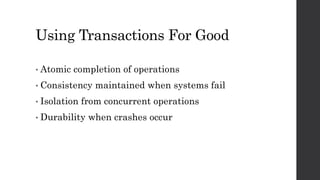 Distributing Transactions using MassTransit | PPTX