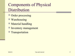 Distribution | PPT | Logistics and Transportation Industry | Industries