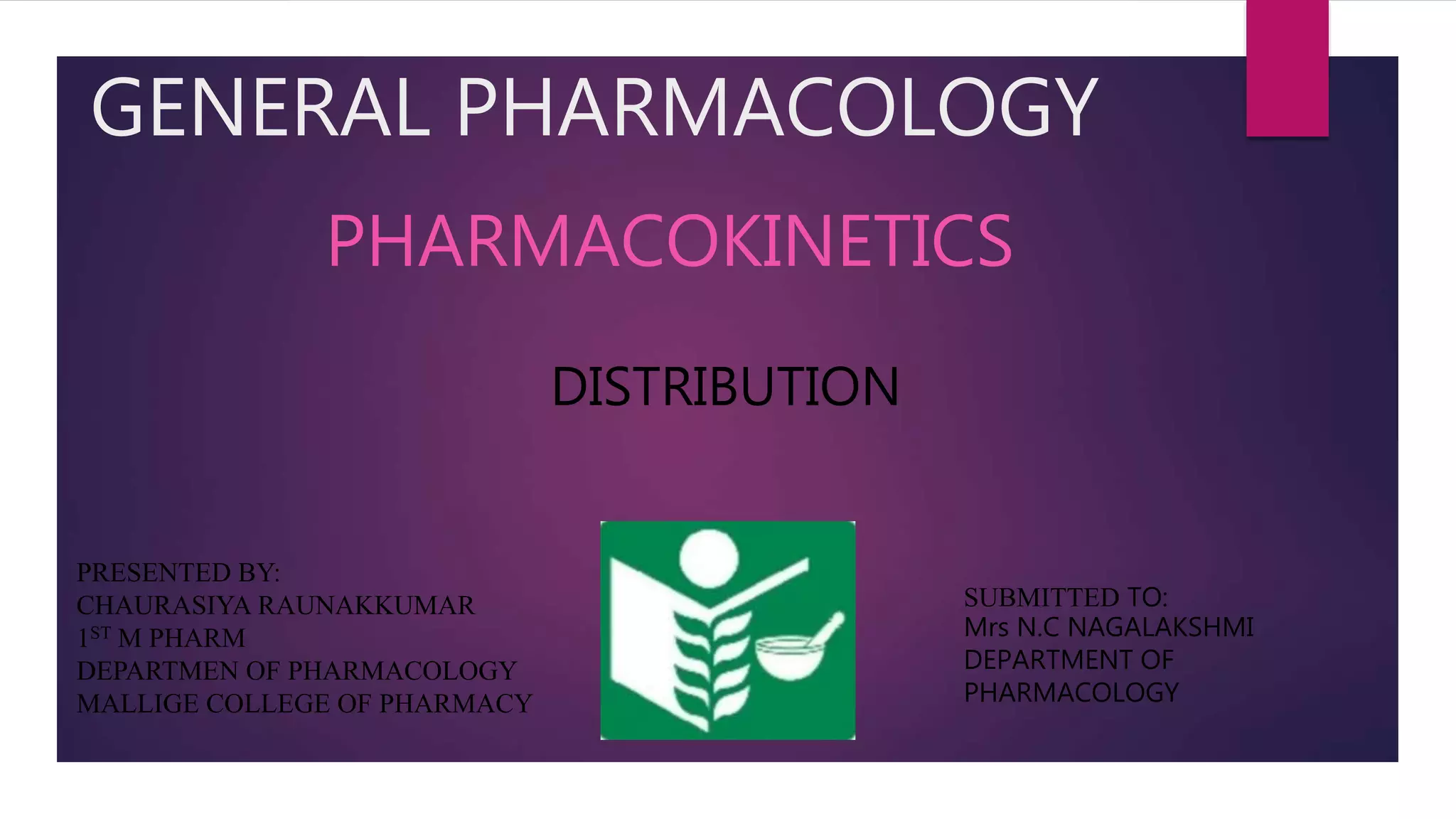 DISTRIBUTION OF DRUG | PPTX