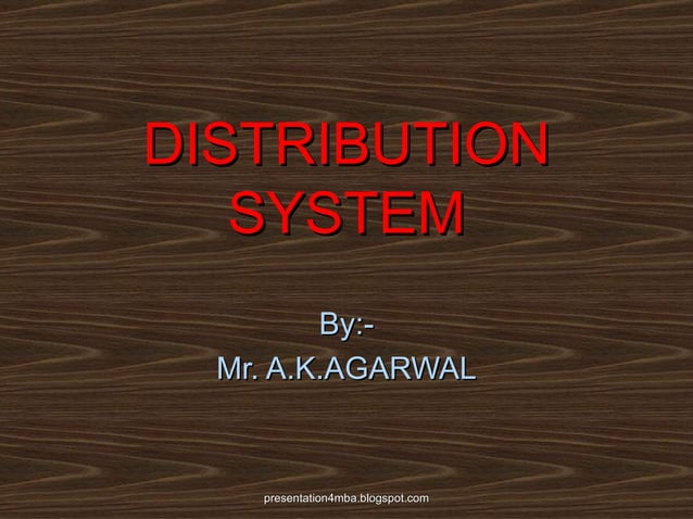 Distribution system | PPT